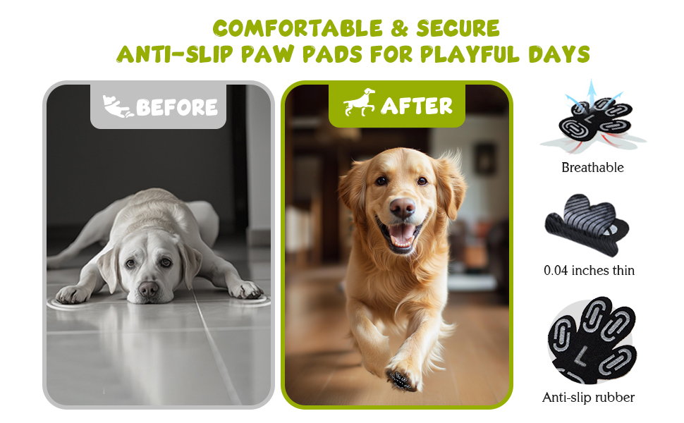 Amazon.com : Dog Paw Protector, Anti-Slip Paw Pads for Senior Dogs on Hardwood Floors, Dog Paw ...