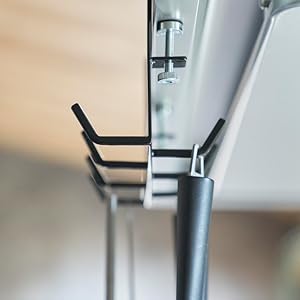 Amazon｜山崎実業(Yamazaki) レンジフード 横 フック 7連 ブラック W18×D9×H11cm タワー tower キッチンツールフック レンジフードに挟むだけ 1788 ...