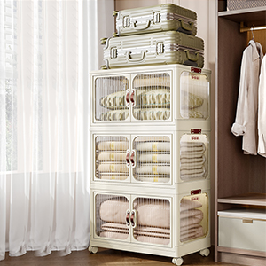 HOTRCR Large Plastic Storage Boxes with Lids, 5-pack Multi-Use Box ...