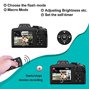 AODELAN Wireless Camera Remote Control Remote Shutter Release for Nikon Z50, P1000, B600, A1000 ...