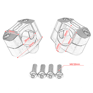 Amazon.com: Sporacingrts 28mm Handlebar Risers 1-1/8" Universal Motorcycle Handlebar Clamps ...