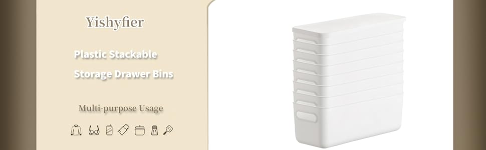 Amazon.com: Yishyfier Plastic Storage Baskets With Lid Organizing ...