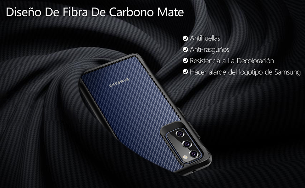 Rayboen - Funda para Samsung Galaxy S20 FE, diseño de fibra de carbono [protección de grado ...