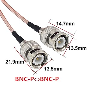 Amazon.co.jp: Boobrie5M同軸ケーブルBNCオス-BNCオス50ΩRG316ケーブル2.5D-2Vとほぼ同様BNCコネクタ両端付きBNCプラグ1 : 産業・研究開発用品