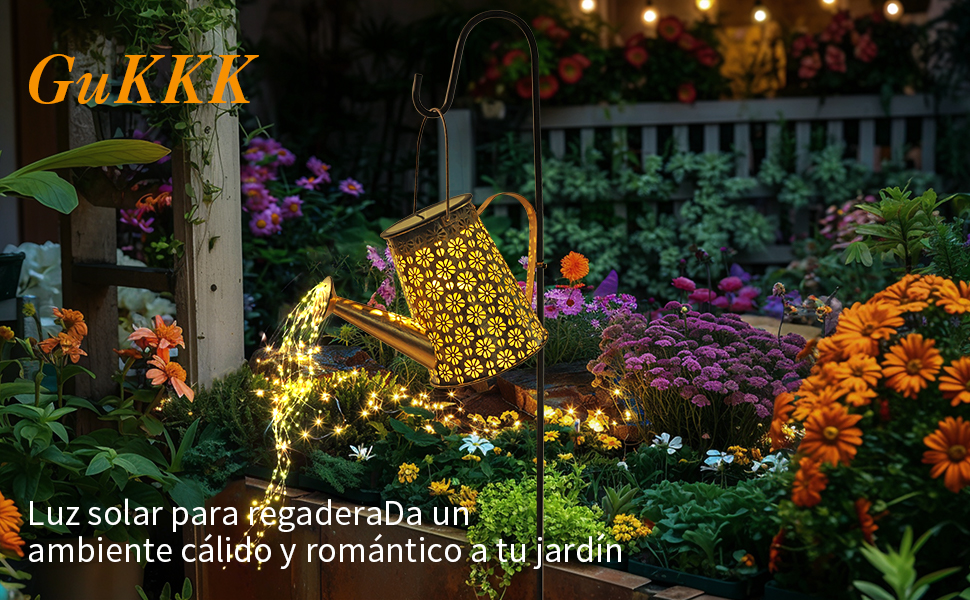 GuKKK Regadera Solar Luces Decoraciones de Jardín, Luces LED para ...