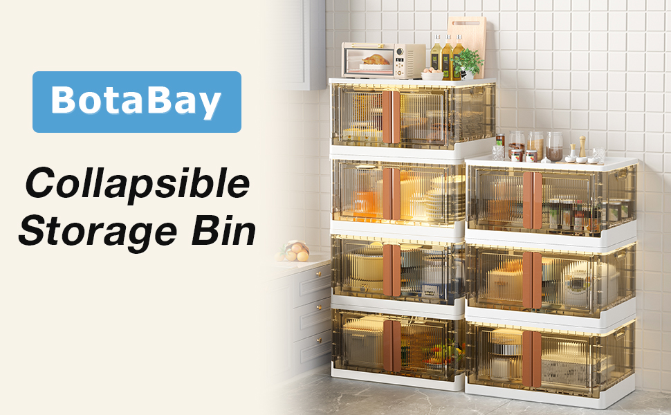 Amazon.com: Storage Bins with Lids, Foldable Storage Bins, Clear Grey ...