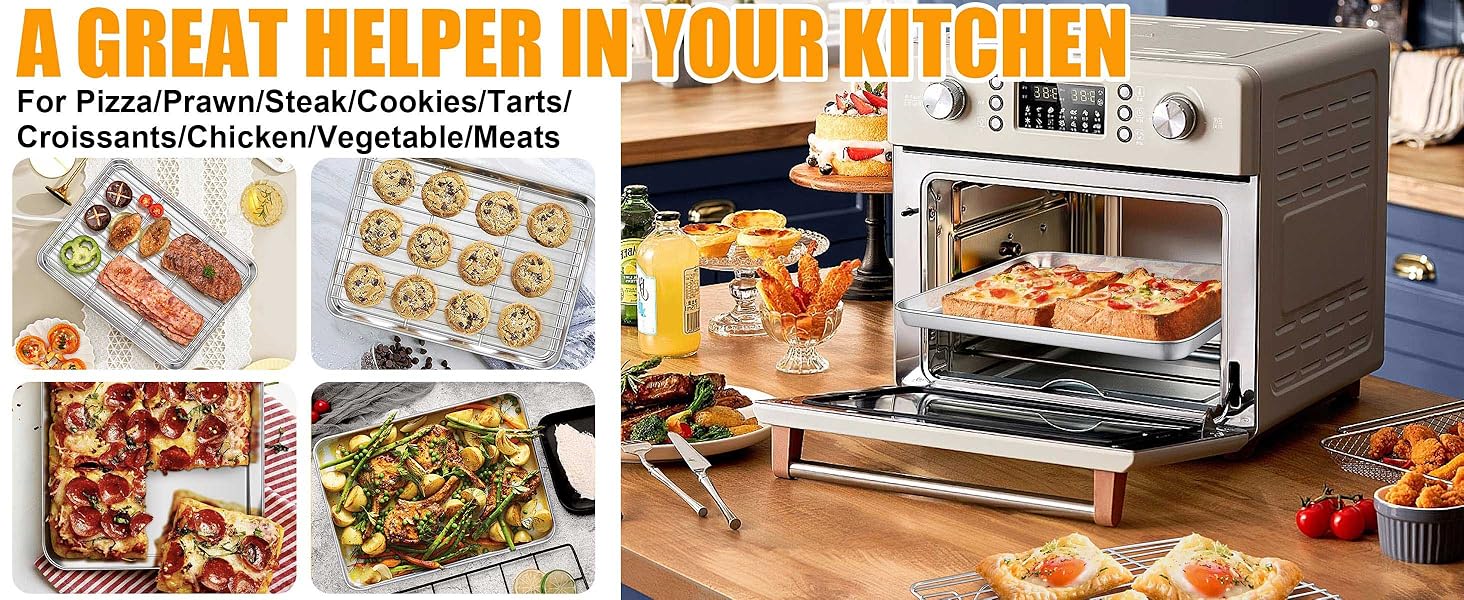 Amazon.com: Homikit Baking Sheet with Rack, 9x13 Stainless Steel ...