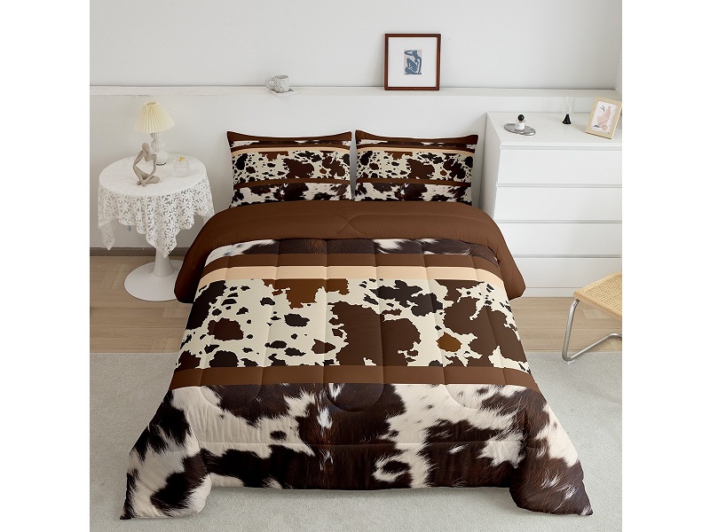 Amazon.com: Erosebridal Cowhide Comforter Set Western Bedding Sets Full,Black and White Highland ...