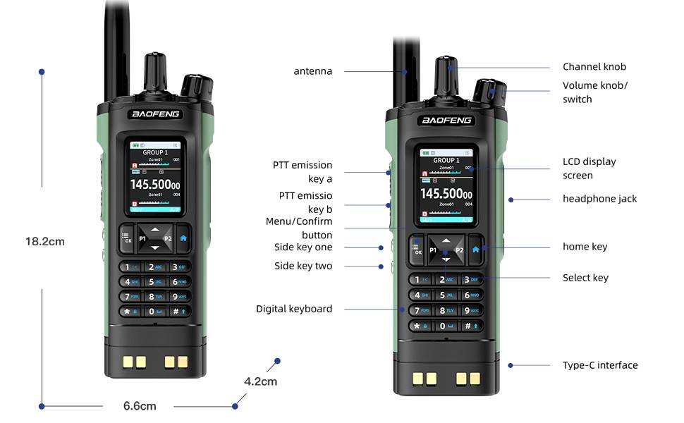 Amazon.com: Baofeng DM-32UV Digital Analog Dual Band Two Way Radio, 10W UHF VHF DMR GPS Ham ...