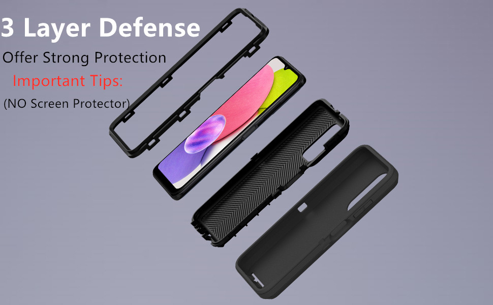 Amazon.com: TIOZOLY for Samsung Galaxy A02s Case, Heavy Duty Defender Case Dustproof Shockproof ...