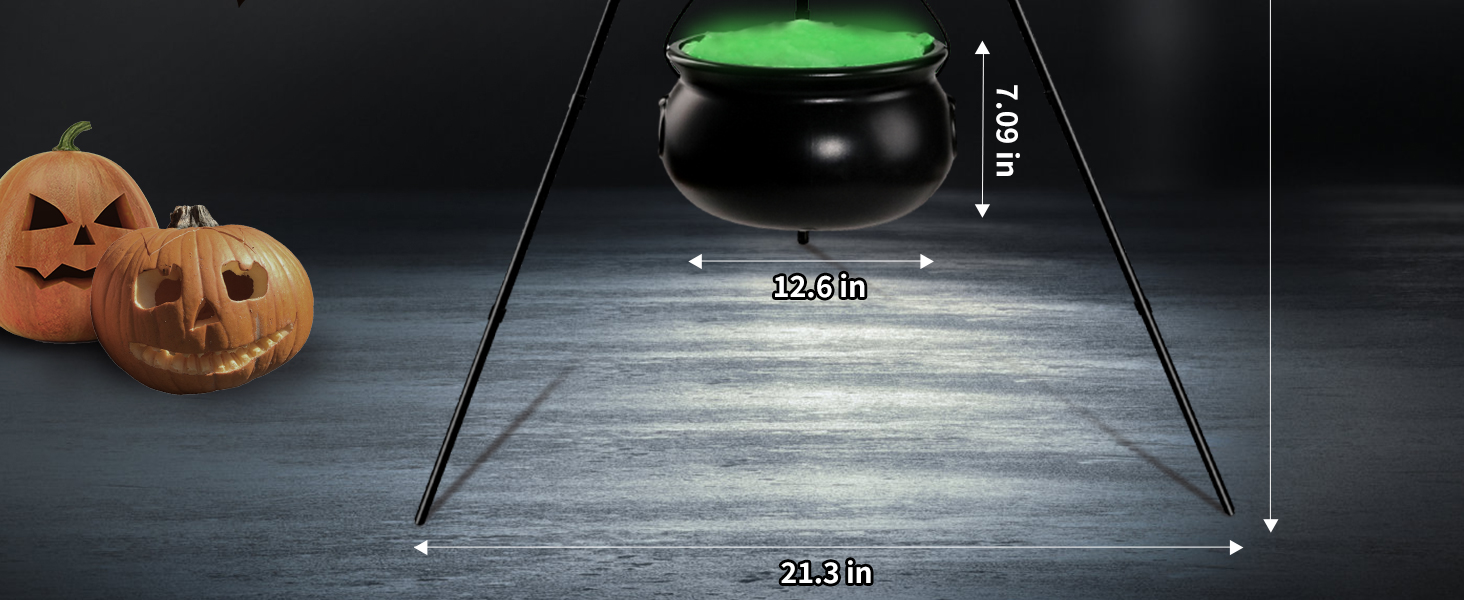 Amazon.com : SpringFlower Halloween Outdoor Decorations,13 inch Large Witches Cauldron On Tripod ...