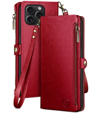 Amazon.com: XcaseBar compatible with iPhone 16 Pro Max 6.9" Wallet case with Zipper Credit Card ...