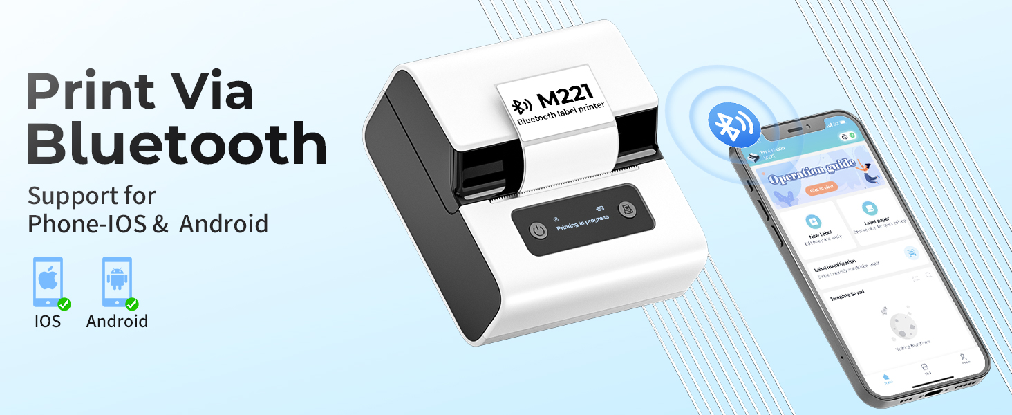 Phomemo Label Maker, Portable Label Printer M221 Upgrade Barcode Label Maker Machine with Tape ...