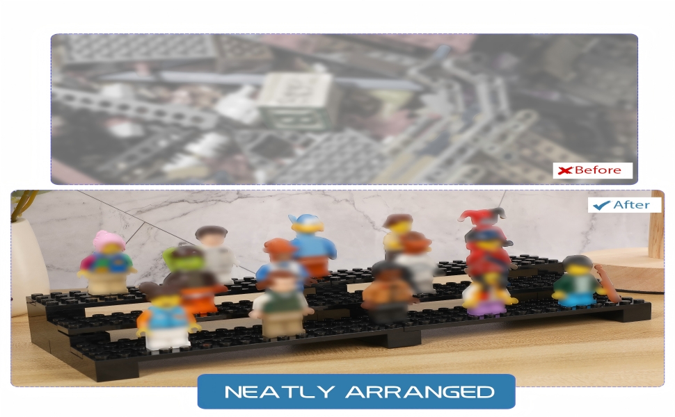 Amazon.com: GLCXGLC Minifigures Display Stand, for Lego Minifigure Display Case 3-Tier Mini ...