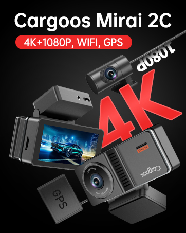 Amazon.com: Cargoos O1 Dash Cam for Car 2K 1440P, Built-in Wi-Fi, Front ...