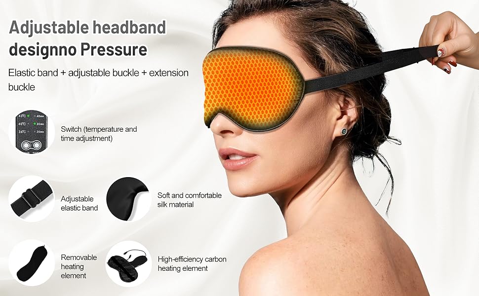 Amazon.com: Heated Eye Mask, USB Electric Sleep Mask for Dry Eyes & Blepharitis & Relax Eye ...