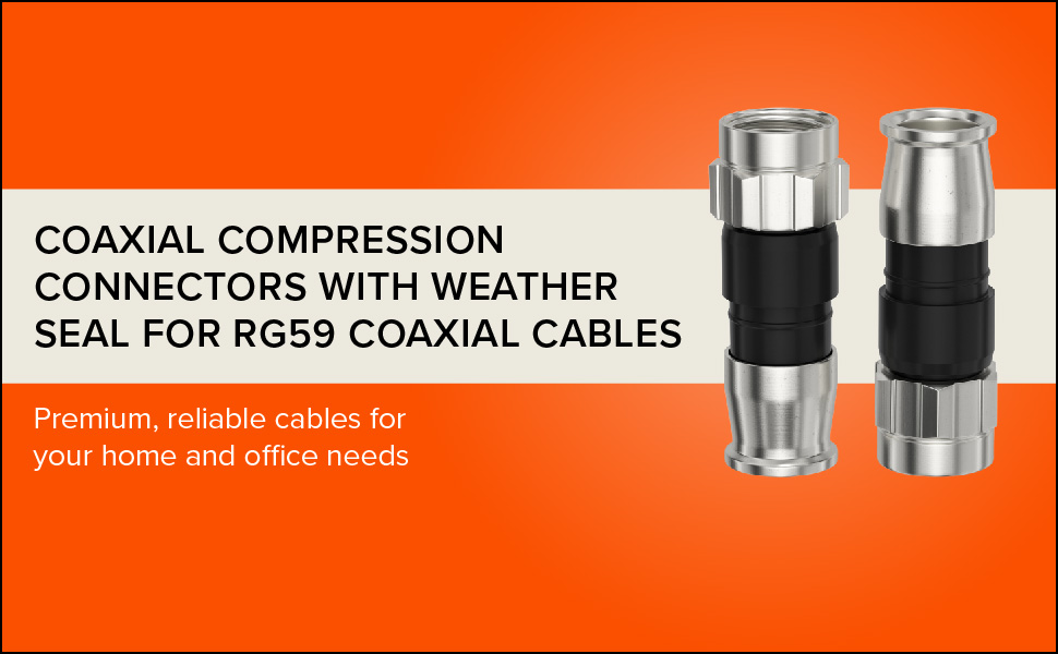 Amazon.com: THE CIMPLE CO Coaxial Cable Connectors, 10 PCS, RG59 ...