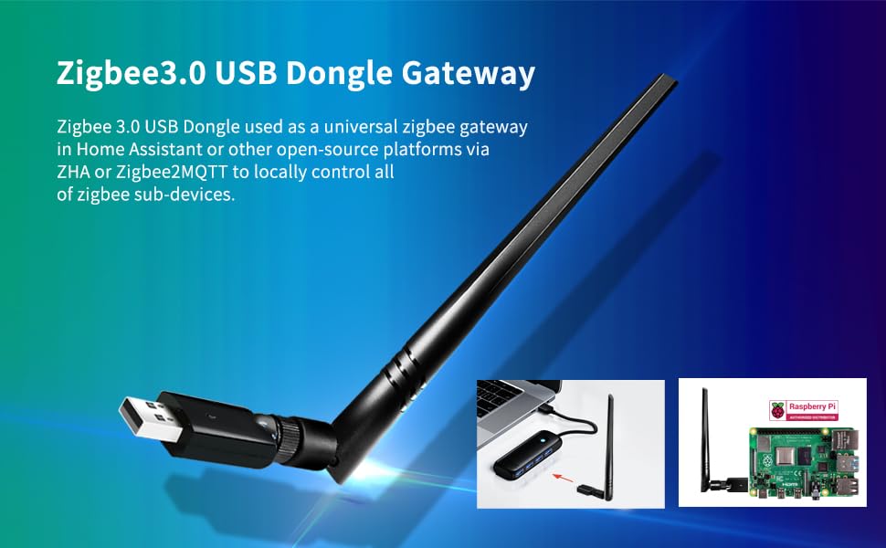 Amazon.com: Easebloom Zigbee3.0 USB Dongle Gateway，Universal Zigbee Gateway Adapter with Antenna ...