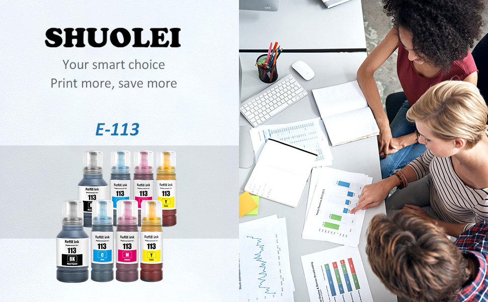 SHUOLEI 113 Ink Compatible with epson 113 Ink Cartridges Bottle ...
