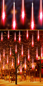 Number-one Meteor Shower Lights, LED Falling Rain Lights 30cm 8 Tube ...