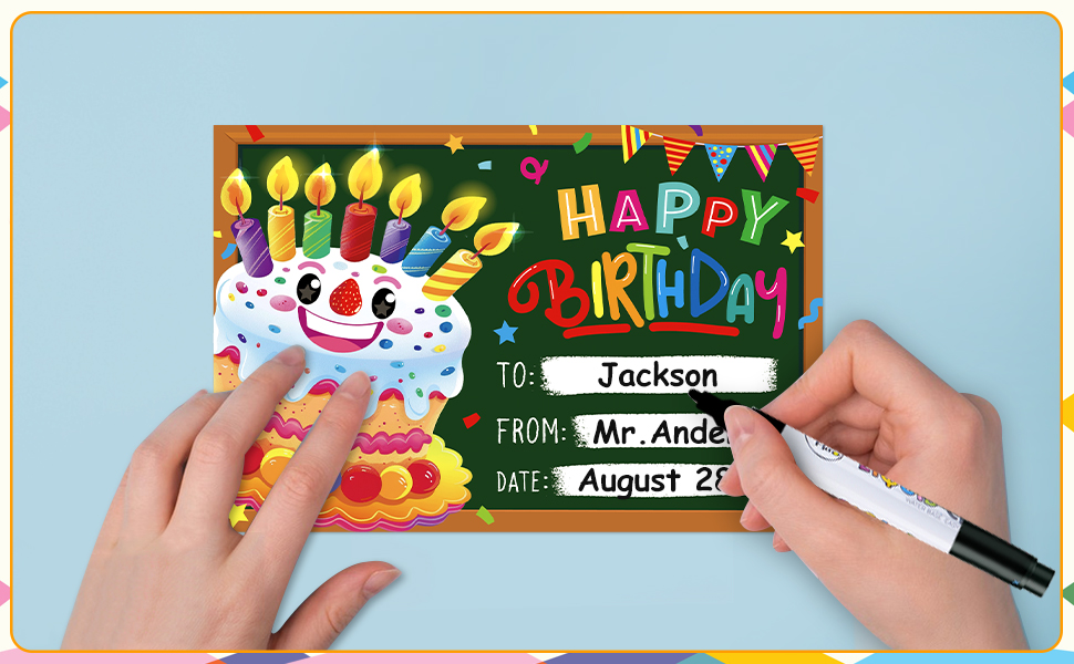 Amazon.com : FaCraft Birthday Certificates for Students Classroom ...