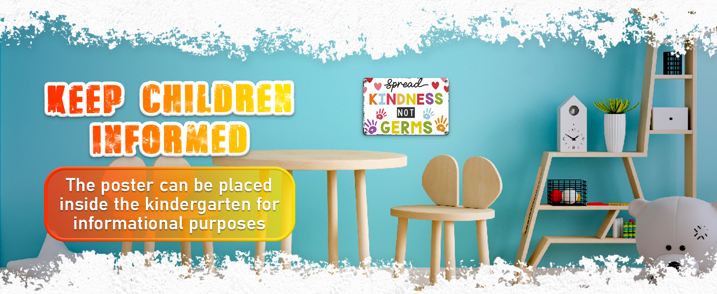 Amazon.com: Spread Kindness Not Microbes Be Kind Poster - Home School ...