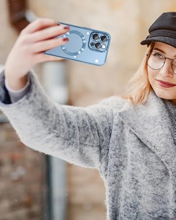 Amazon.com: KANGHAR Designed for iPhone 15 Pro Max Case Magnetic Clear Slim Case for Women Men ...