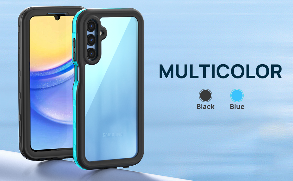 Lanhiem for Samsung Galaxy A15 5G Case, IP68 Waterproof Dustproof, Built-in Screen Protector ...