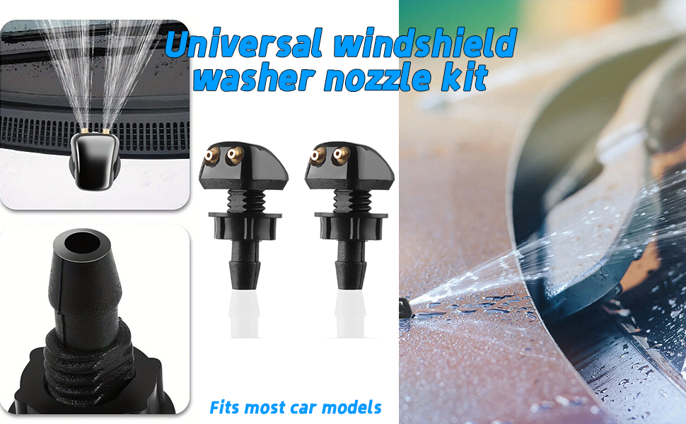 Amazon.com: Windshield Washer Nozzle, 2Pcs Adjustable Front Automotive Replacement Windshield ...