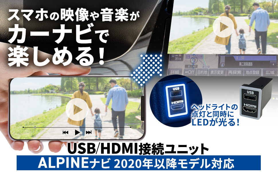 Amazon | [Rn3134] アルパイン BIG X NXシリーズ 対応 トヨタ 車用 2020年 以降製造 USB HDMI 接続 ユニット USB入力ポート HDMI入力ポート ...