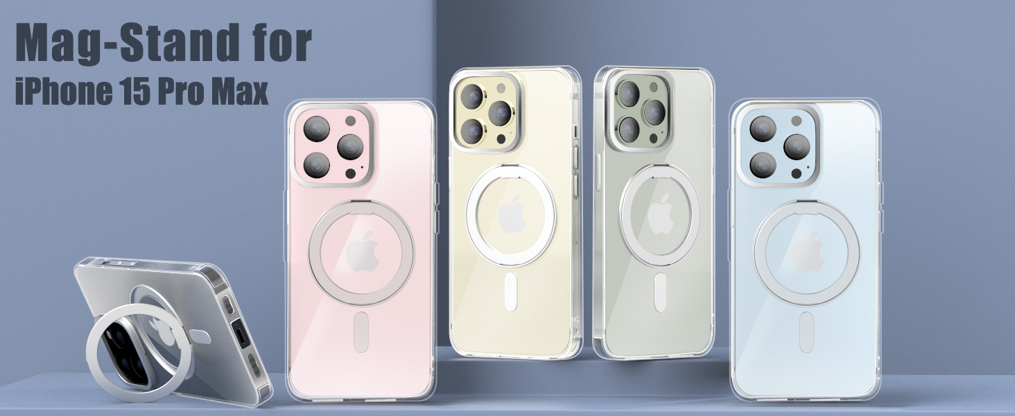 Amazon.com: GRADETEK Designed for iPhone 15 Pro Max Case Compatible with MagSafe, 360°Rotatable ...