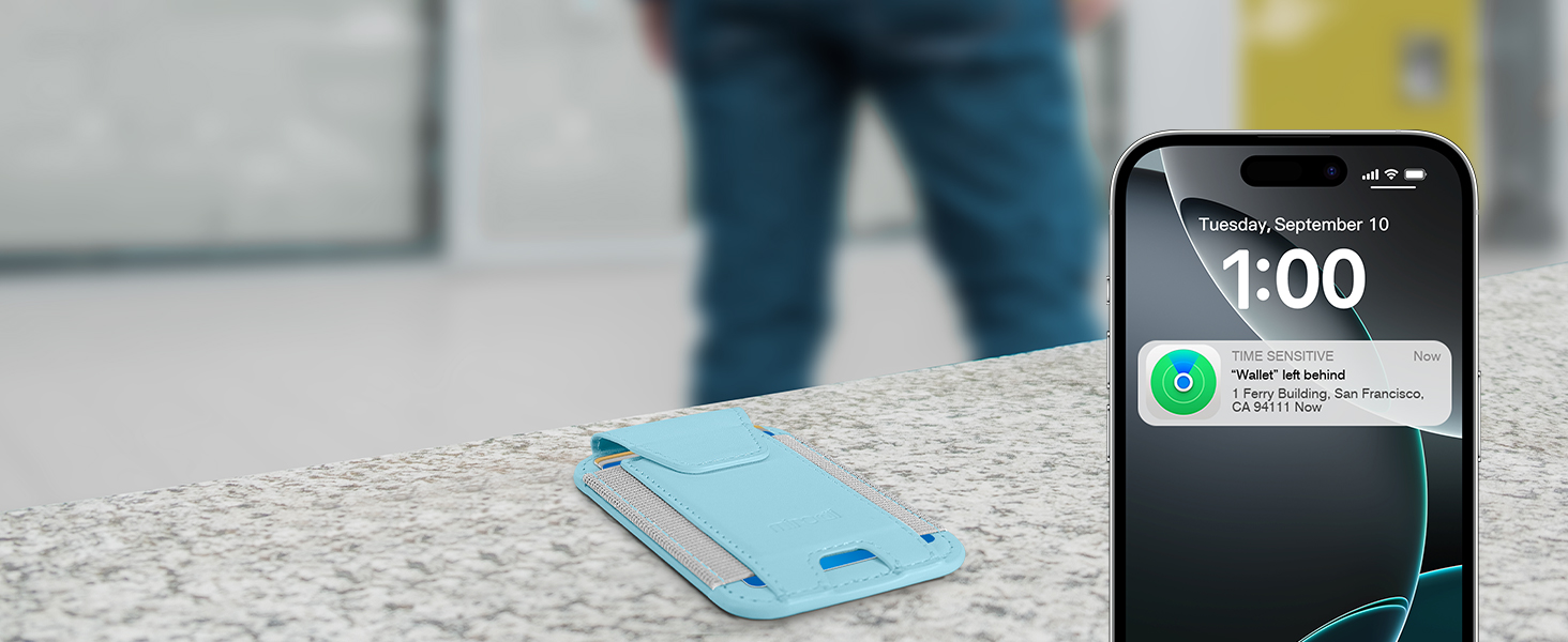 Amazon.com: Miroddi for MagSafe Wallet, Works with Apple Find My, Stronger Magnetic Phone Wallet ...