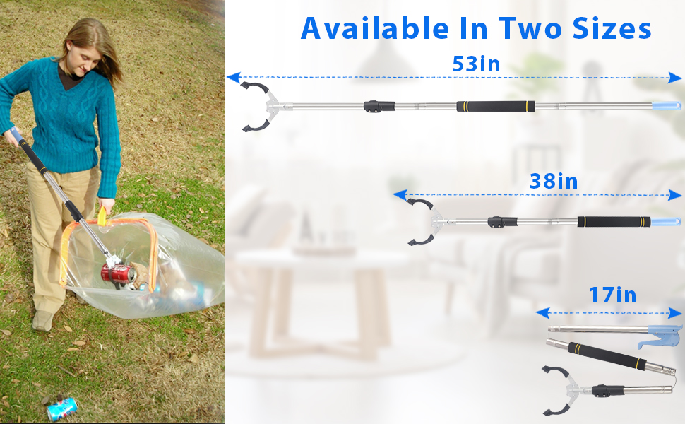 Amazon.com: Greeily Grabber Reacher Tool Heavy Duty, 38" Trash Picker Upper Grabber Outside ...