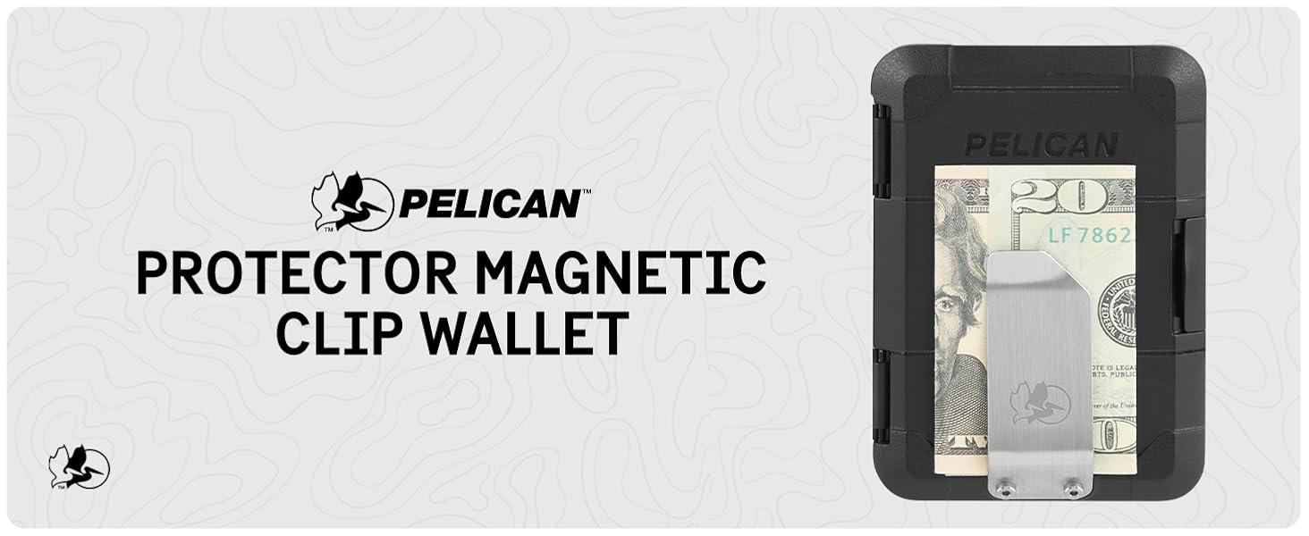 Amazon.com: Pelican Magnetic Money Clip Wallet [Card Holder] [RFID Blocking] Heavy Duty MIL-STD ...