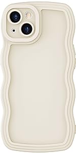 Amazon.com: Anuck for iPhone 13 Case Wavy Edge Clear Back Design, Anti-Slip Grip Cute Wave Curly ...