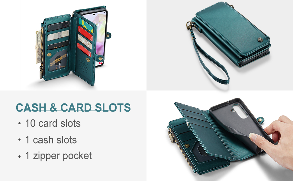 Amazon.com: Defencase Compatible with Galaxy A35 5G Case Wallet with RFID Blocking Card Holder ...