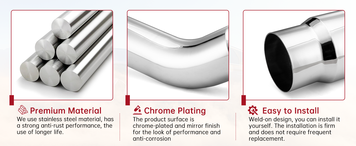 Amazon.com: Autarboor 4 Inch Turn Down Diesel Exhaust Elbow Tip, 4.0" Inlet 5.0" Outlet 23 ...