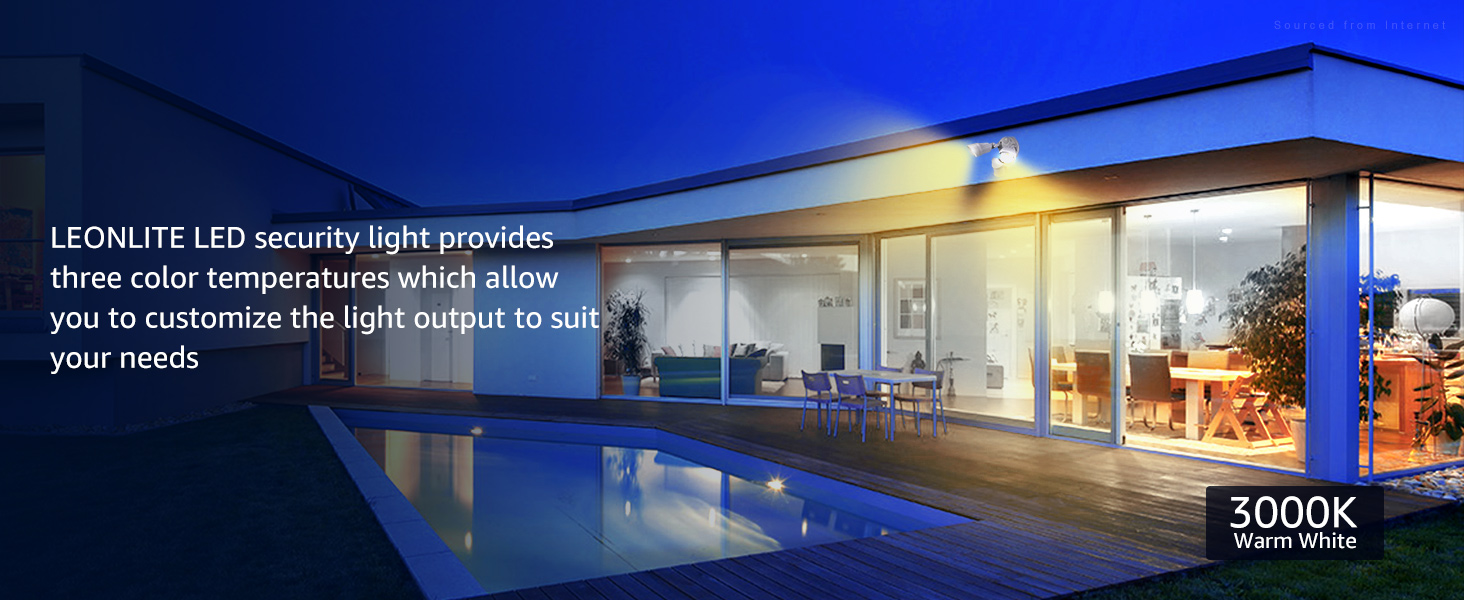 LEONLITE 3CCT LED Security Light, Motion Sensor Flood Lights Outdoor ...