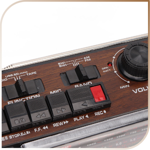 Retro Boombox Cassette Player, Retro Boombox with Cassette Player and ...