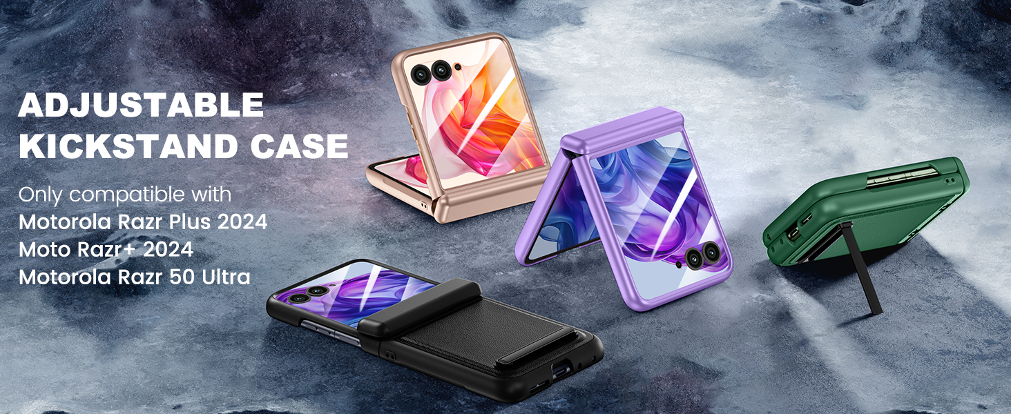 Amazon.com: VEGO for Motorola Razr Plus 2024 Case, with Hinge Protection, Built-in Screen ...