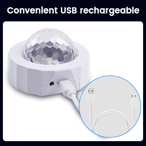 Disco Lights for Parties, 2Pcs Multi Color Mini Disco Ball Light Portable Disco Lights Sound ...