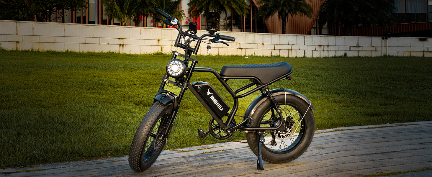 Amazon.com : BIGNIU Electric Bike for Adults – 1200W Peak Motor, 32+ MPH Off-Road Ebike, 4.0 ...