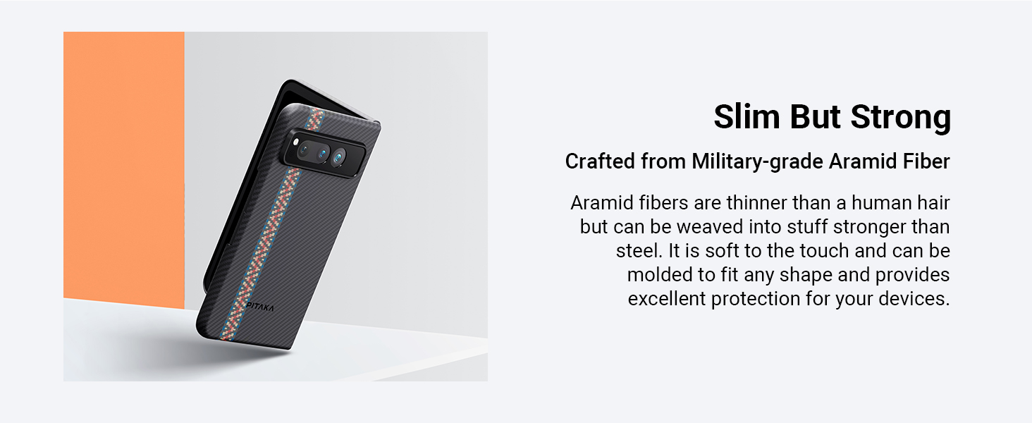 Amazon.com: pitaka Pixel Fold Case, Slim & Light Pixel Fold Case MagSafe, Aramid Fiber Made ...