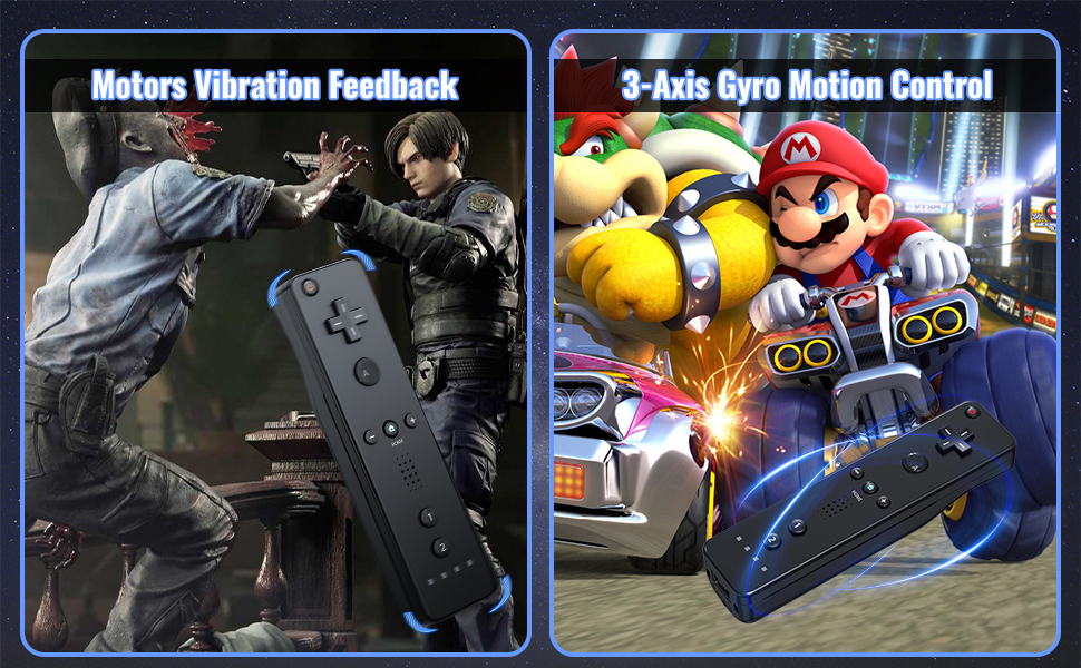 Amazon.com: Wii Controllers 2Packs with Nunchucks, Wii Remote with ...