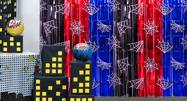 Amazon.com : Bupelo Spider Web Birthday Decorations, 2 Pack Spider ...