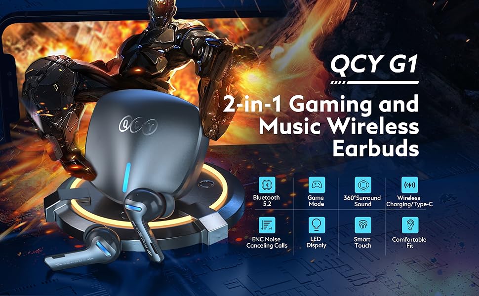 QCY Audifonos Gamer Qcy G1 Tws Negro | falabella.com