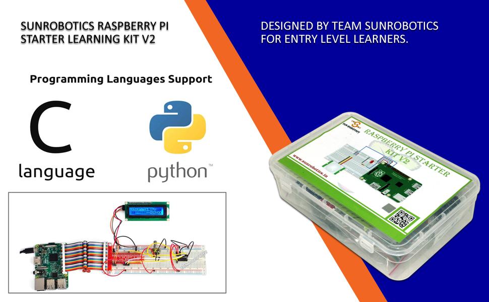 SunRobotics Raspberry Pi Starter Learning Kit V2 Including Python/C ...
