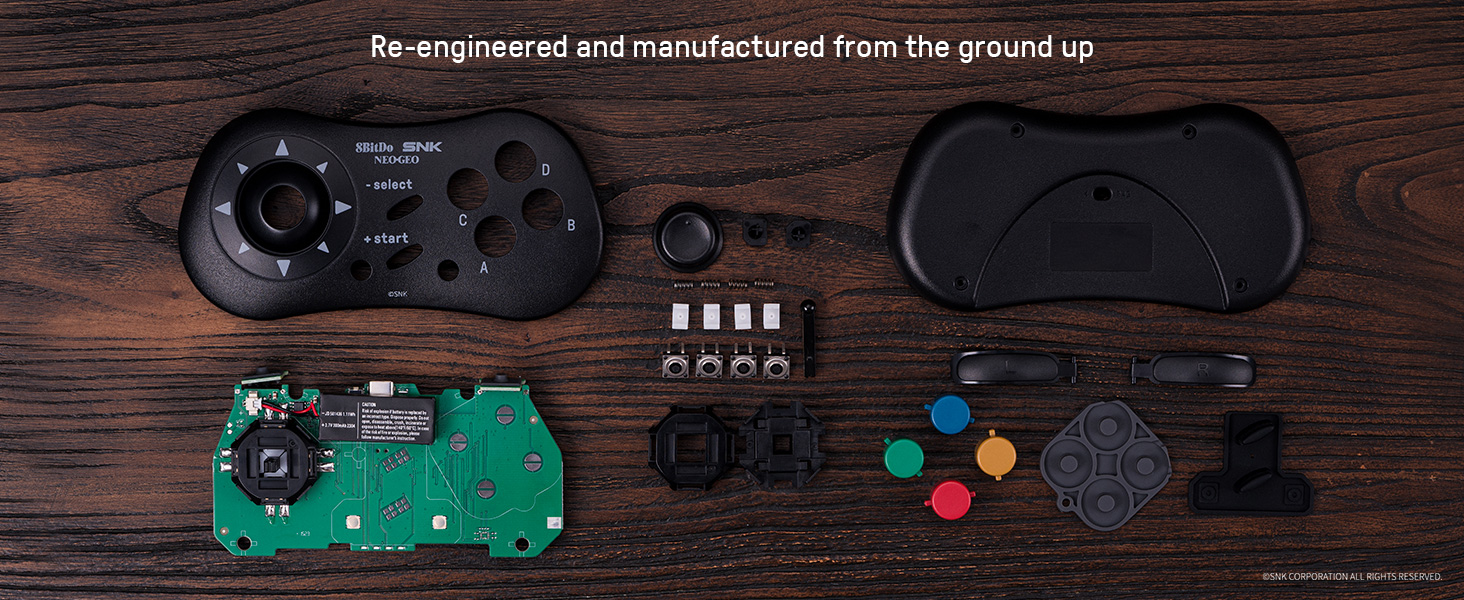 Amazon.com: 8Bitdo NEOGEO Wireless Controller with Classic Click-Style ...