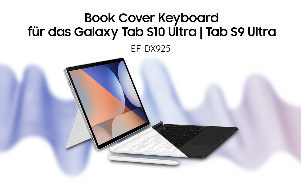 Samsung Book Cover Keyboard EF-DX925 for Galaxy Tab S10 Ultra | Tab S9 Ultra with QWERTY ...