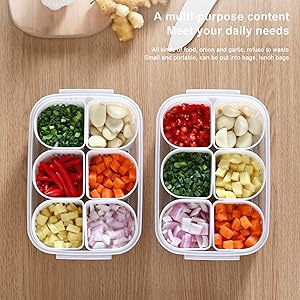 Amazon.com: MANMAOHE Fridge Food Storage Containers with Lids Airtight Refrigerator Food Fresh ...